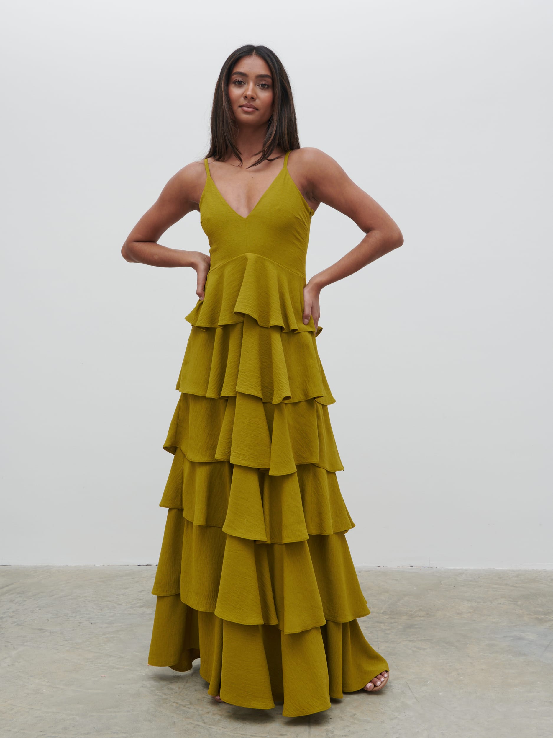 Lissy Textured Maxi Dress - Chartreuse – Pretty Lavish