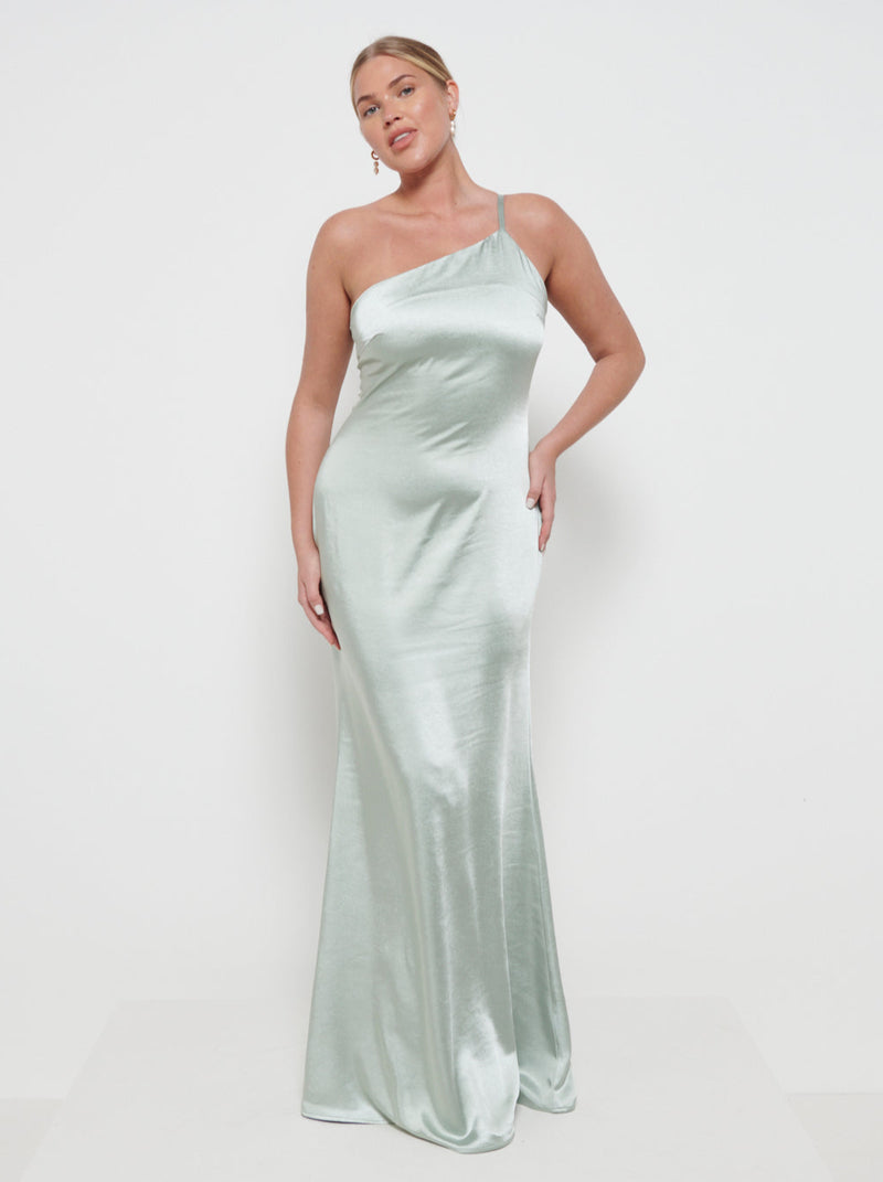 Amelia Maxi Bridesmaid Dress - Matte Sage – Pretty Lavish
