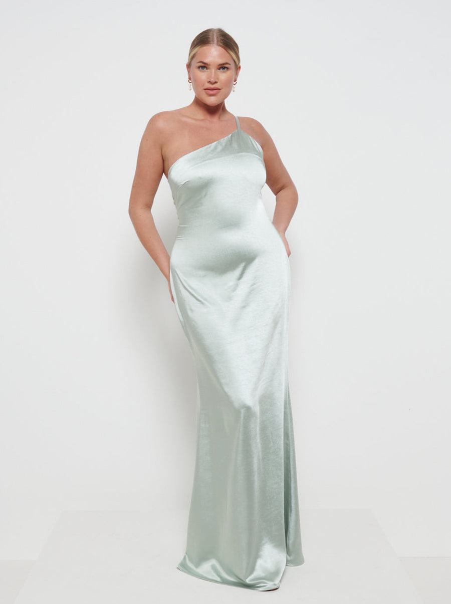 Amelia Maxi Bridesmaid Dress - Matte Sage – Pretty Lavish