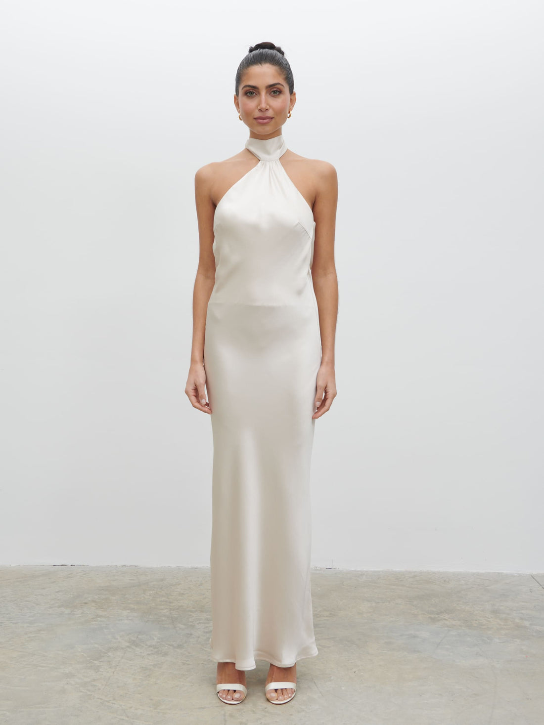 Chloe Scarf Maxi Dress - Ivory – Pretty Lavish