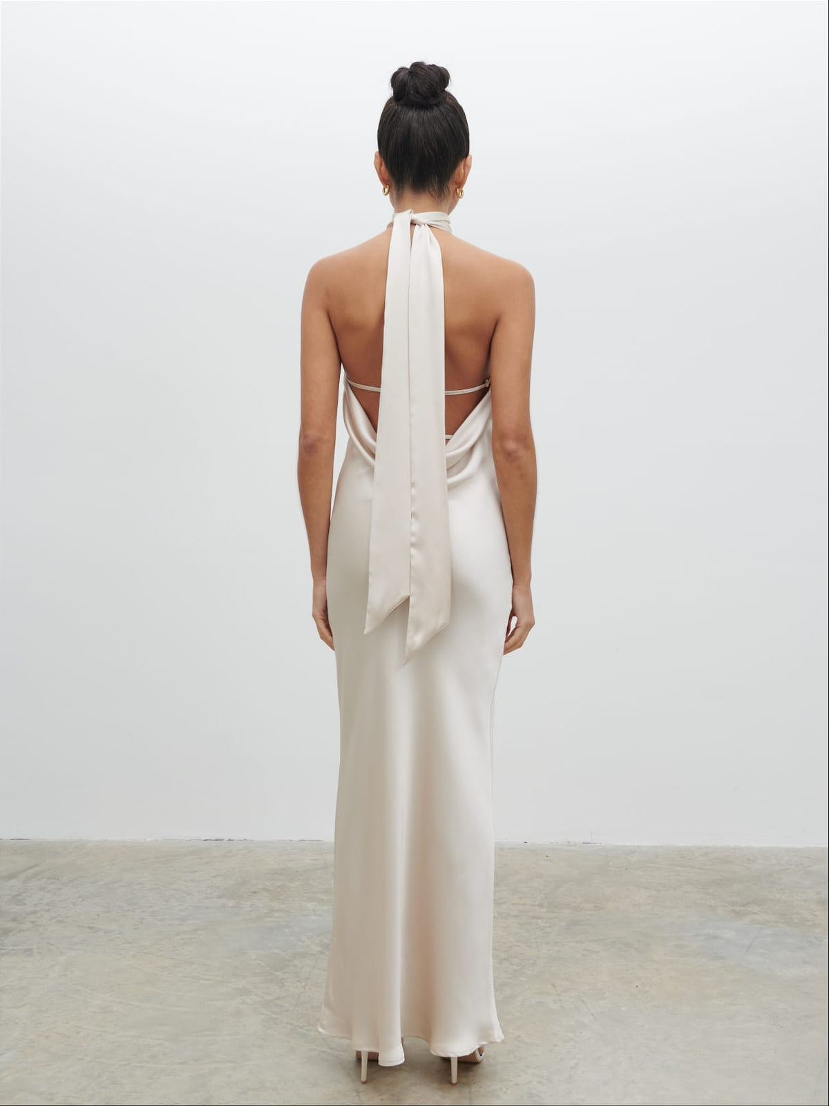 Chloe Scarf Maxi Dress - Ivory – Pretty Lavish