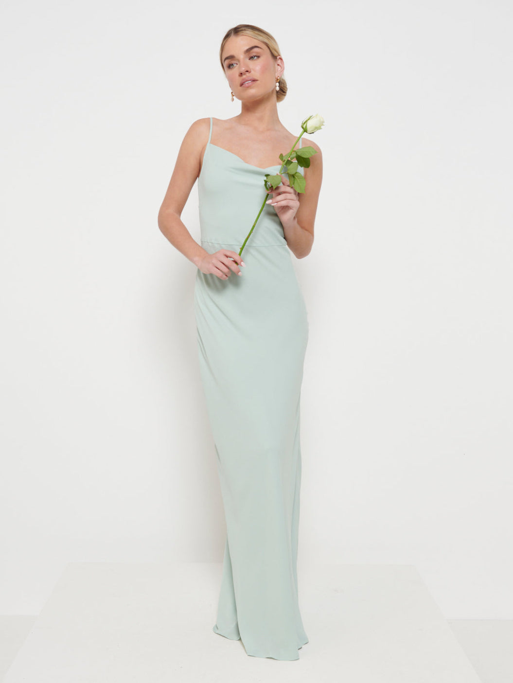 Keisha Chiffon Maxi Bridesmaid Dress - Sage – Pretty Lavish
