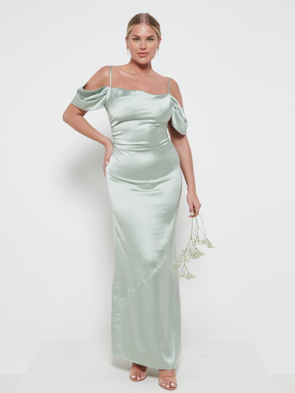 Lucette Recycled Maxi Bridesmaid Dress - Sage – Pretty Lavish