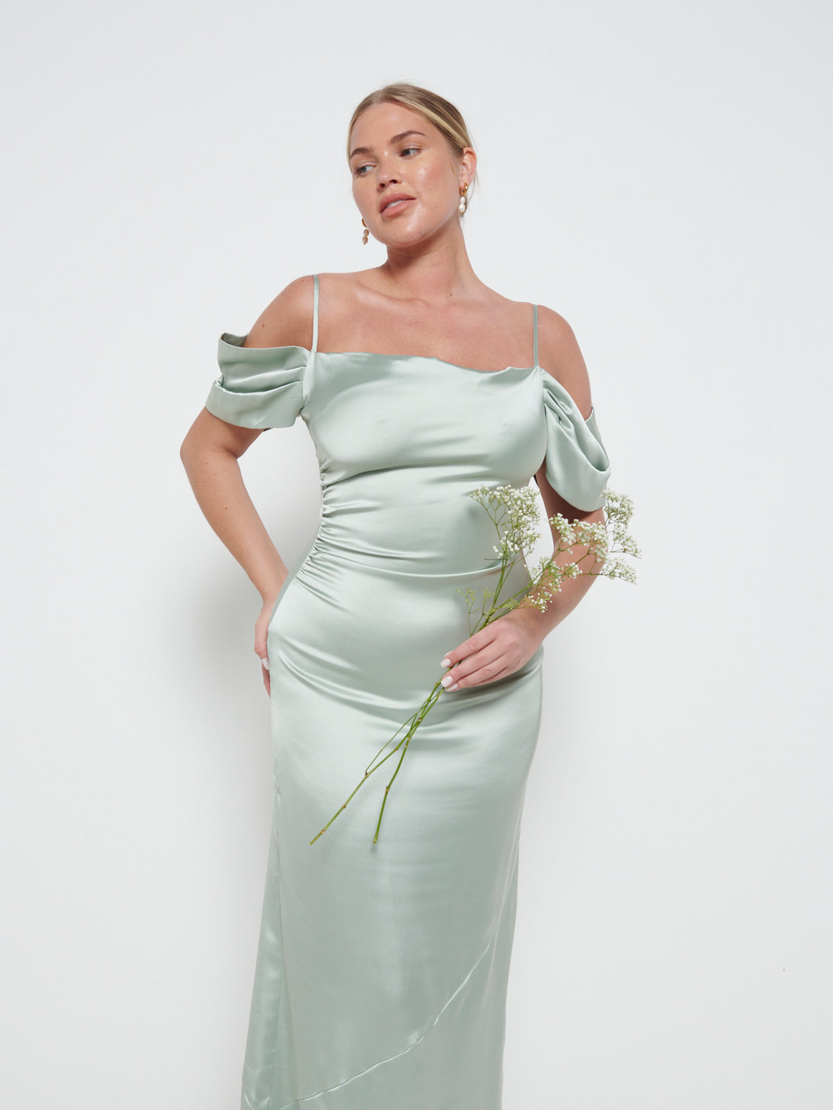 Lucette Recycled Maxi Bridesmaid Dress - Sage – Pretty Lavish