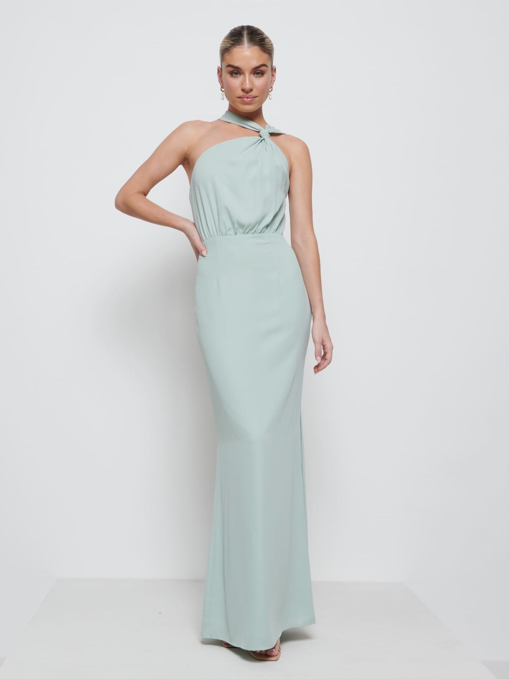 Milly Chiffon Bridesmaid Dress - Sage – Pretty Lavish