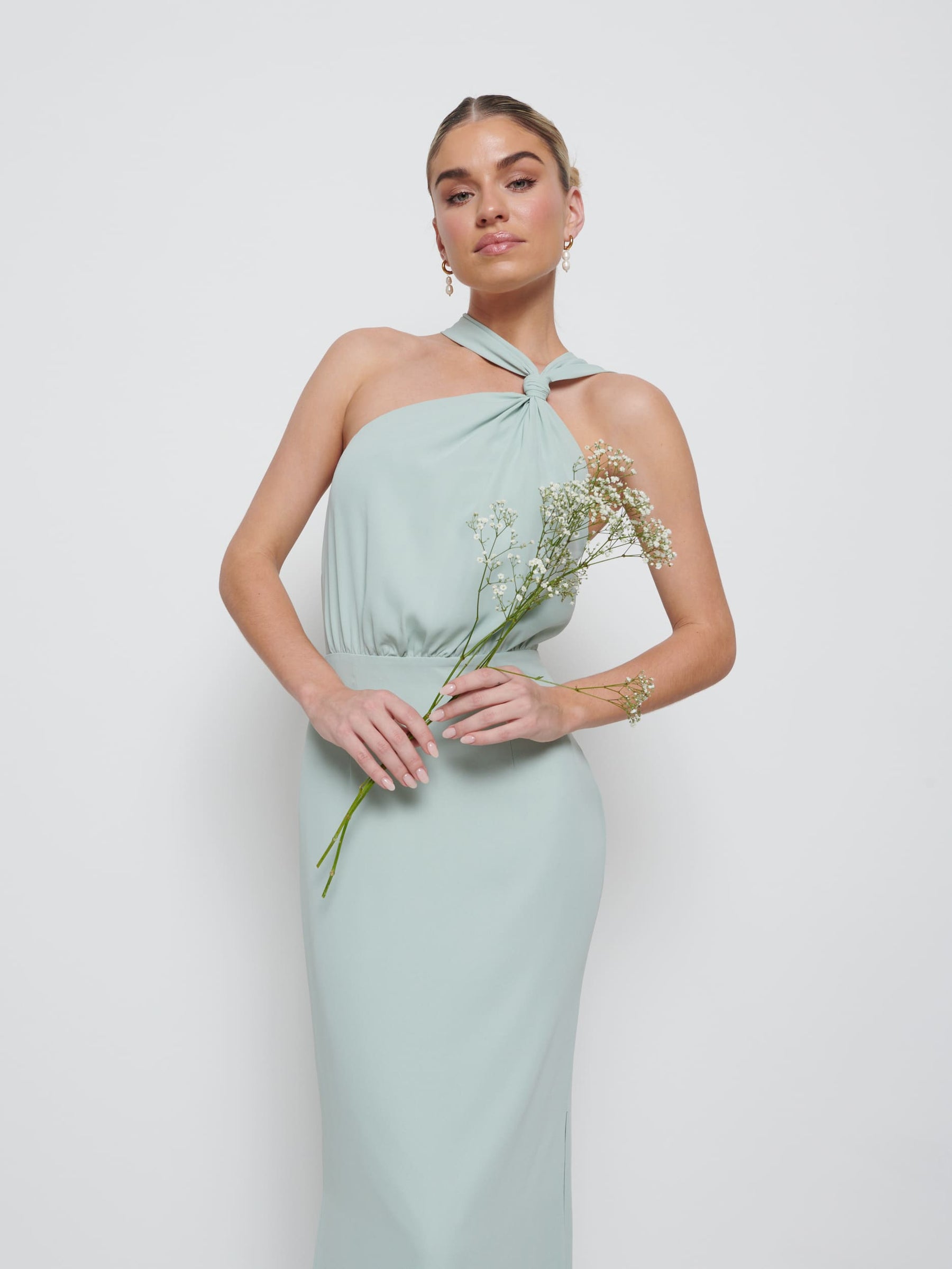 Milly Chiffon Bridesmaid Dress - Sage – Pretty Lavish