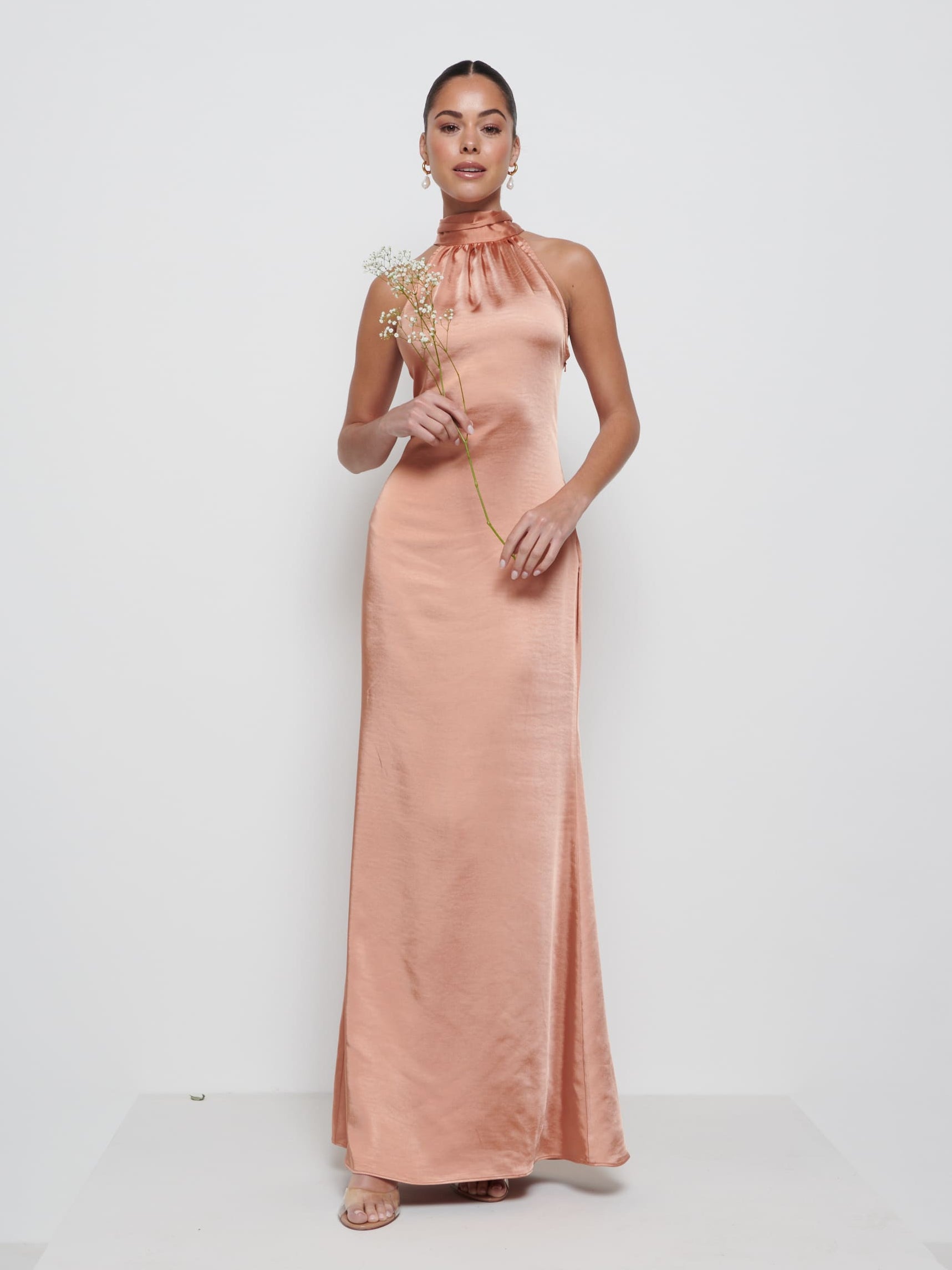Odelle Maxi Bridesmaid Dress - Cinnamon – Pretty Lavish