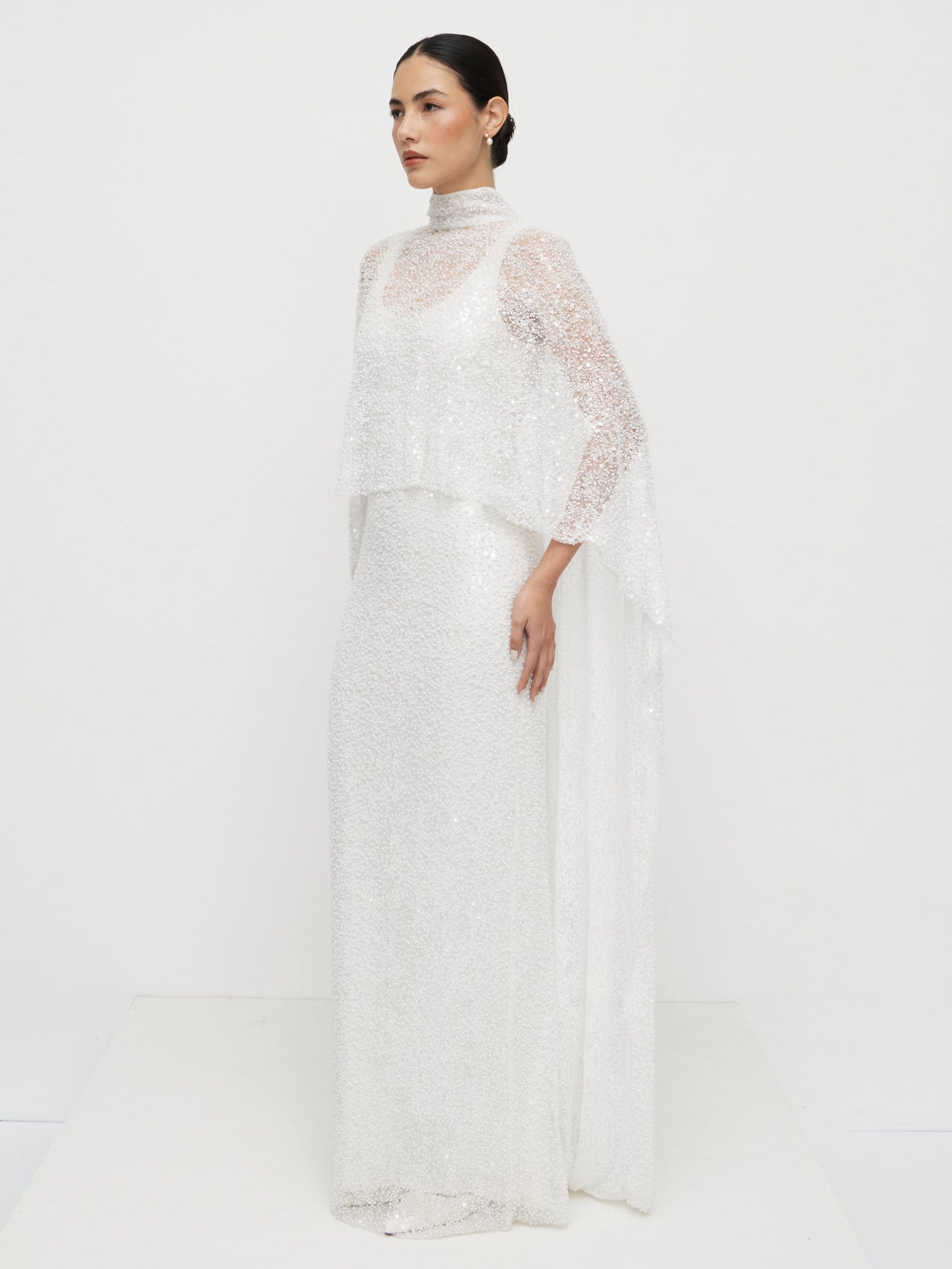 Palma Embellished Cape - Ivory – Pretty Lavish
