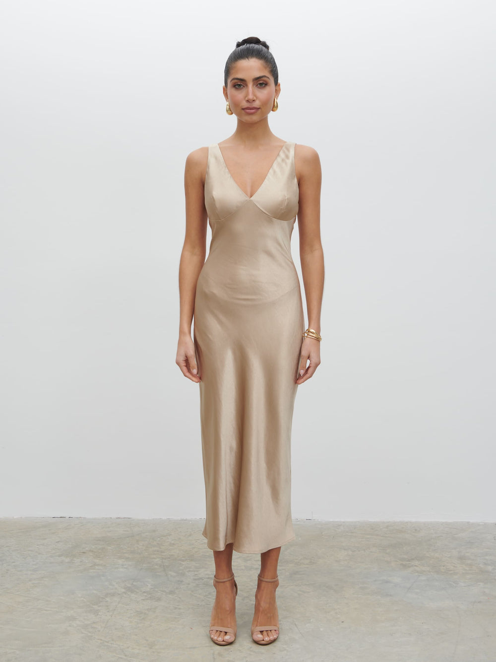 Piper Midaxi Dress - Gold – Pretty Lavish