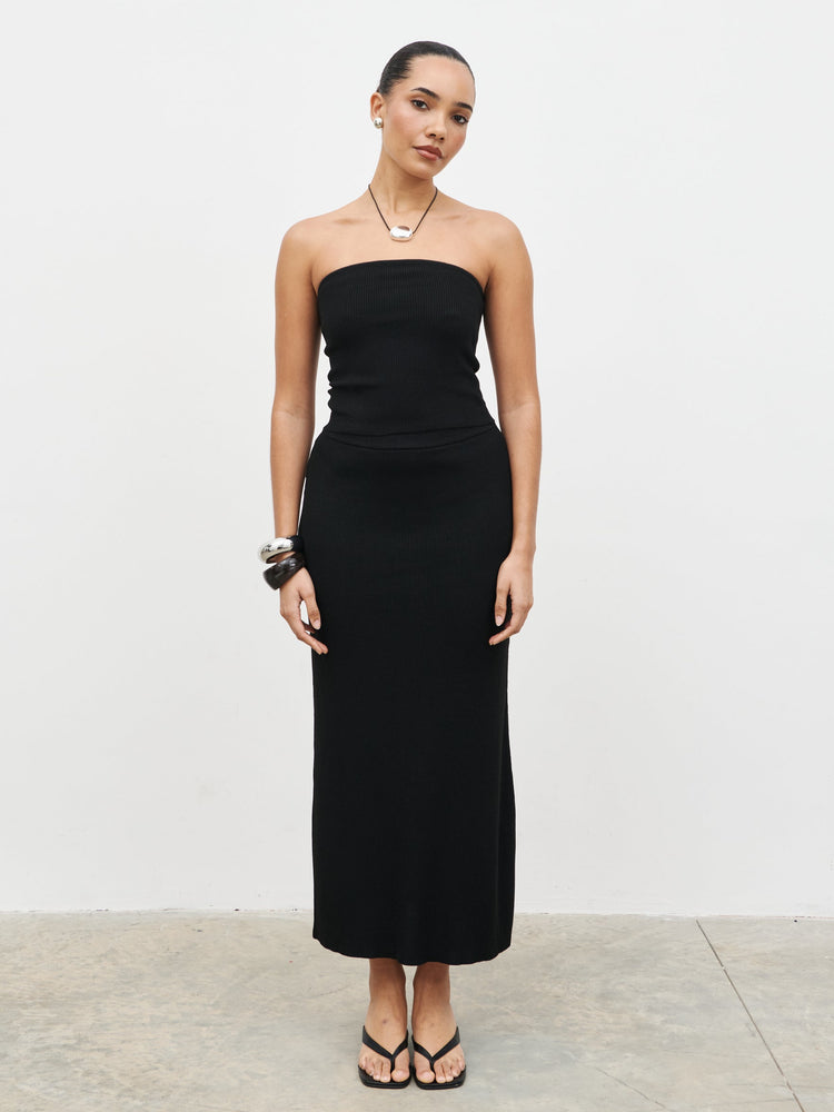 Reese Midaxi Knit Skirt - Black – Pretty Lavish