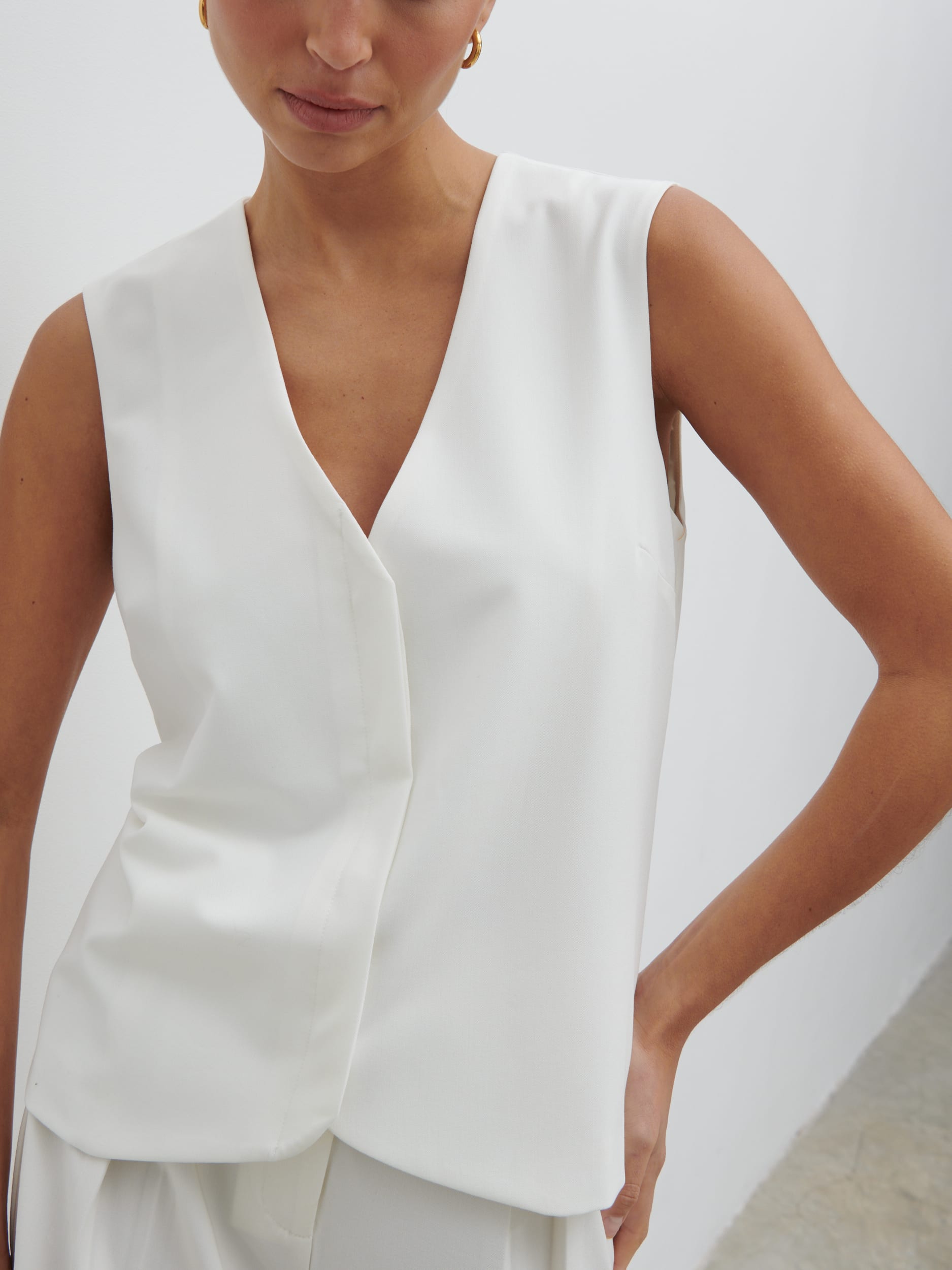 Taya Tailored Waistcoat - Cream – Pretty Lavish