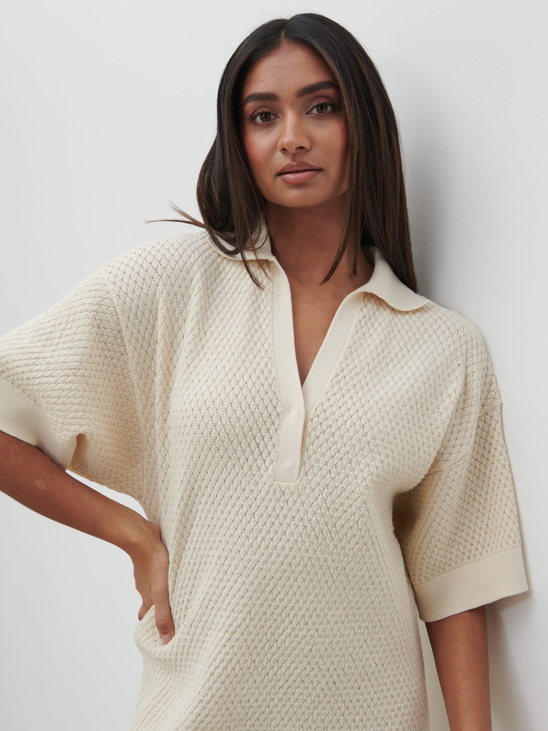 Willow Knit Mini Dress - Cream – Pretty Lavish