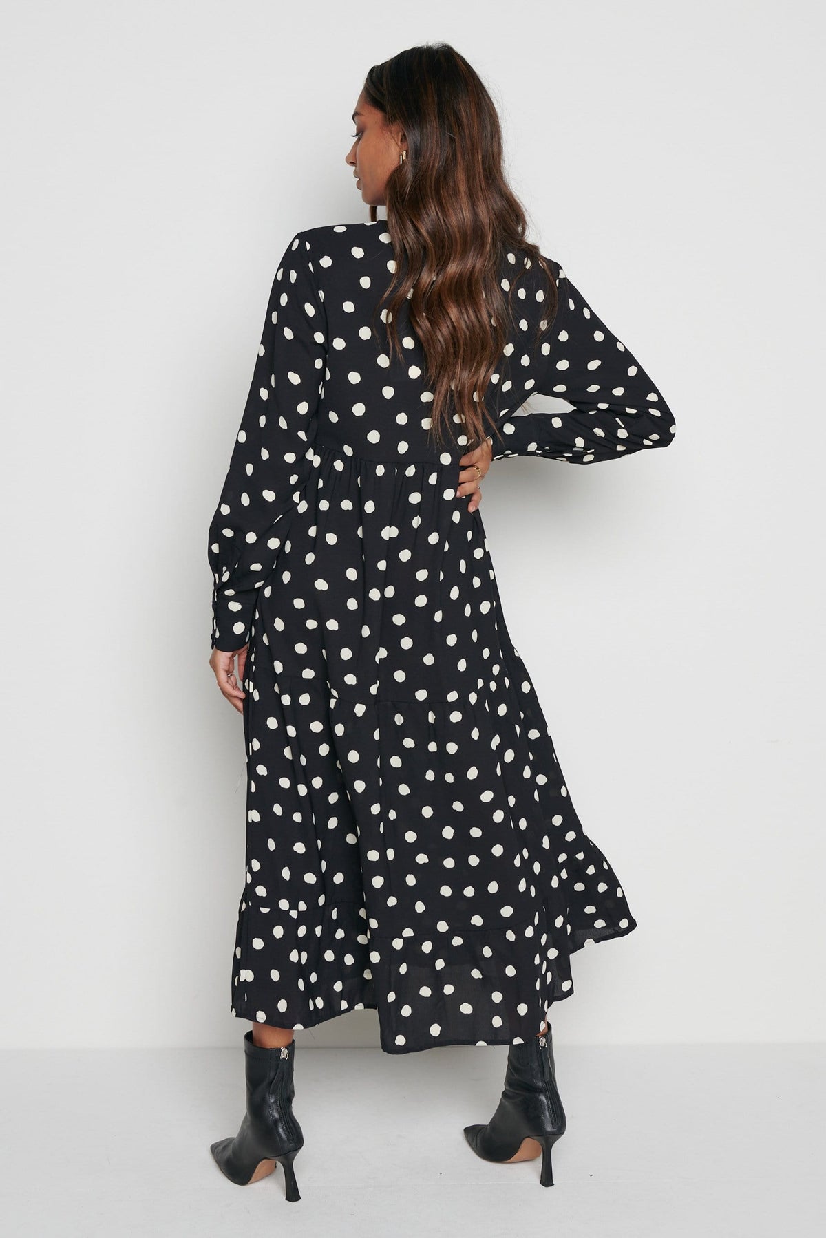 Dotty Day Dress - Black Polka Dot – Pretty Lavish