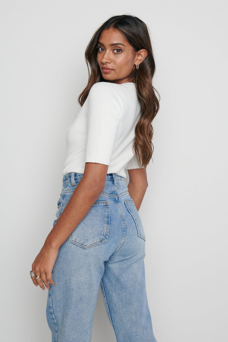 Jayla Knit Top - Cream – Pretty Lavish