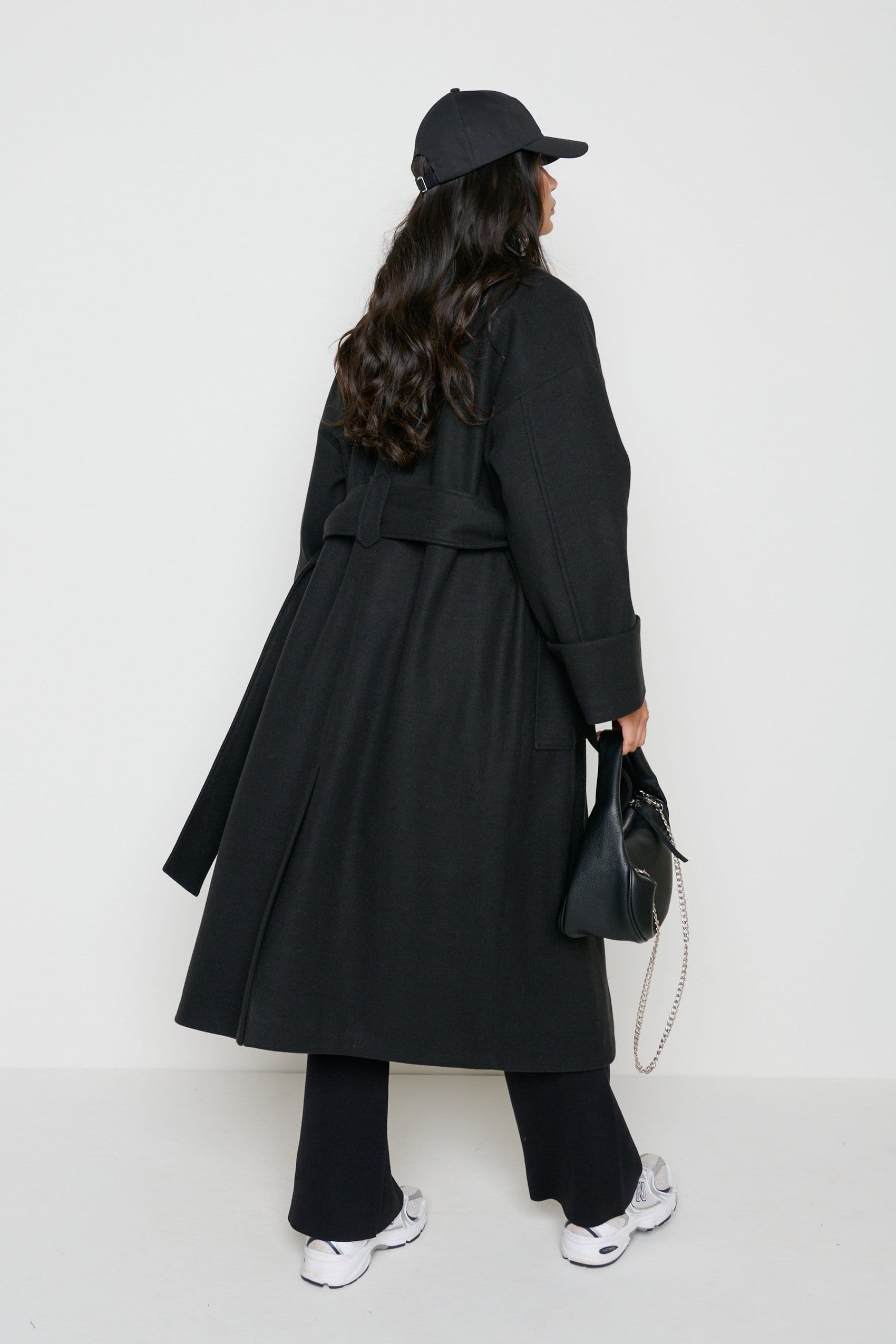 Reece Wrap Coat - Black – Pretty Lavish